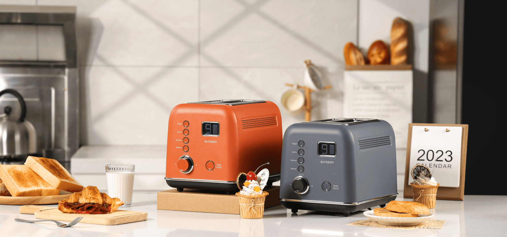 BUYDEEM DT730 Automatic Digital 2-Slice Toaster